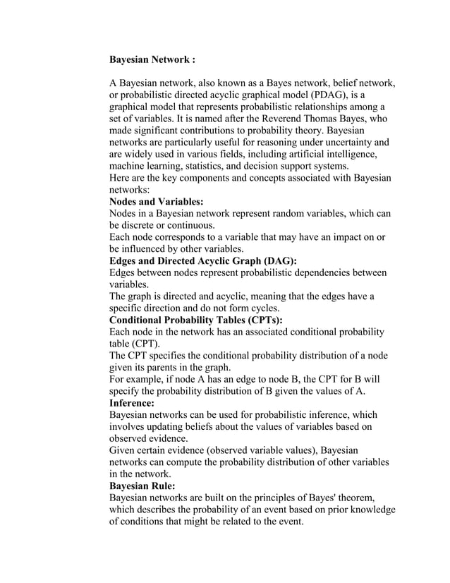 Bayesian Network and Truth maintance system.doc