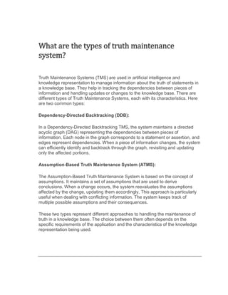 Bayesian Network and Truth maintance system.doc