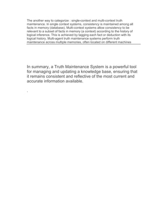 Bayesian Network and Truth maintance system.doc