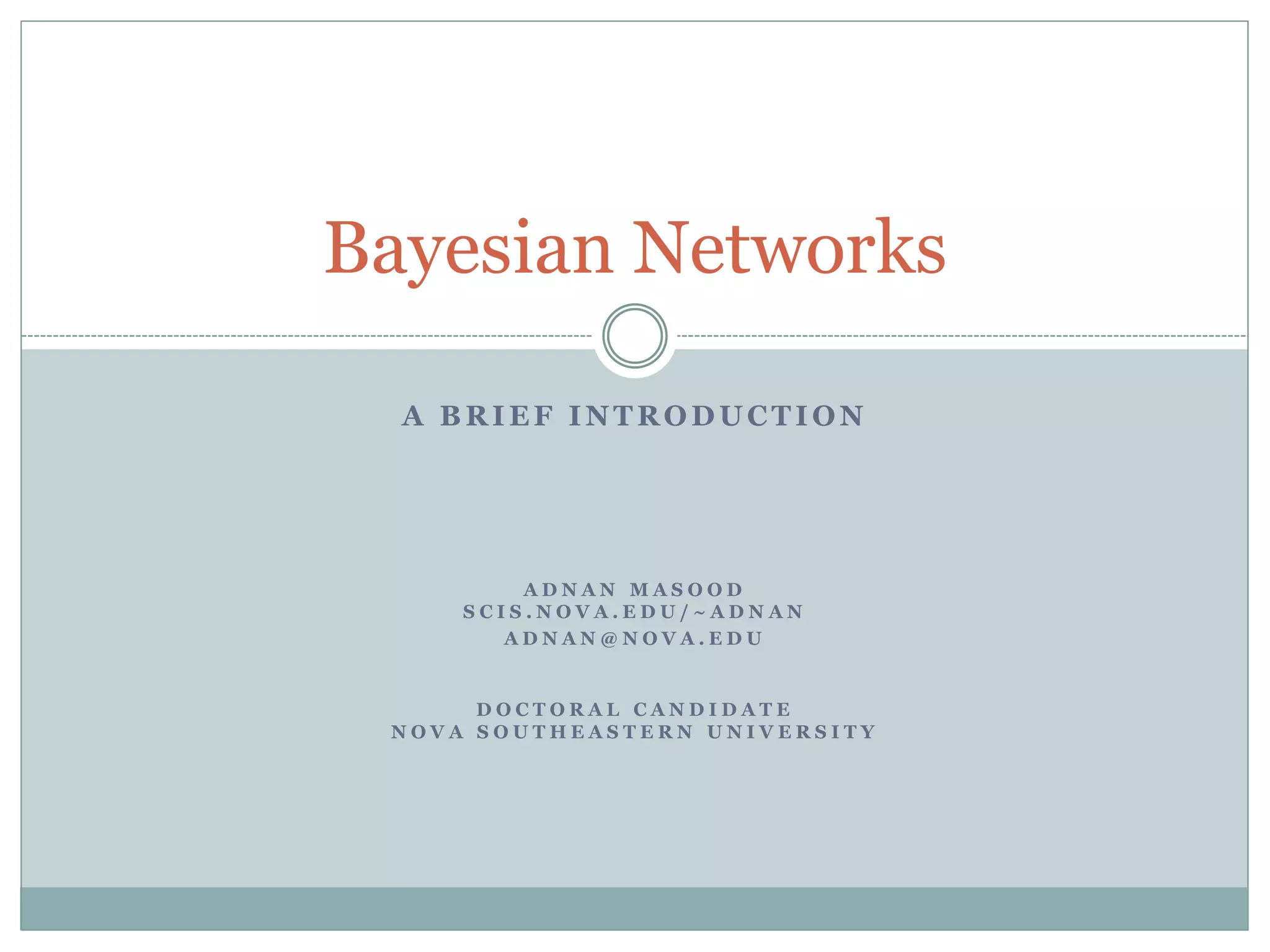 Bayesian Networks - A Brief Introduction | PDF