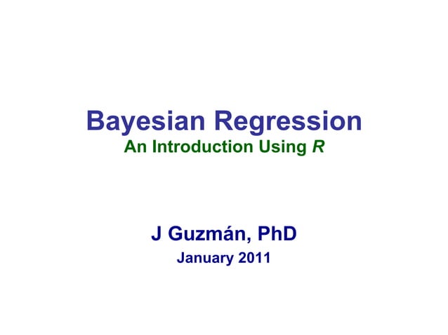 Bayesian regression intro with r | PPT