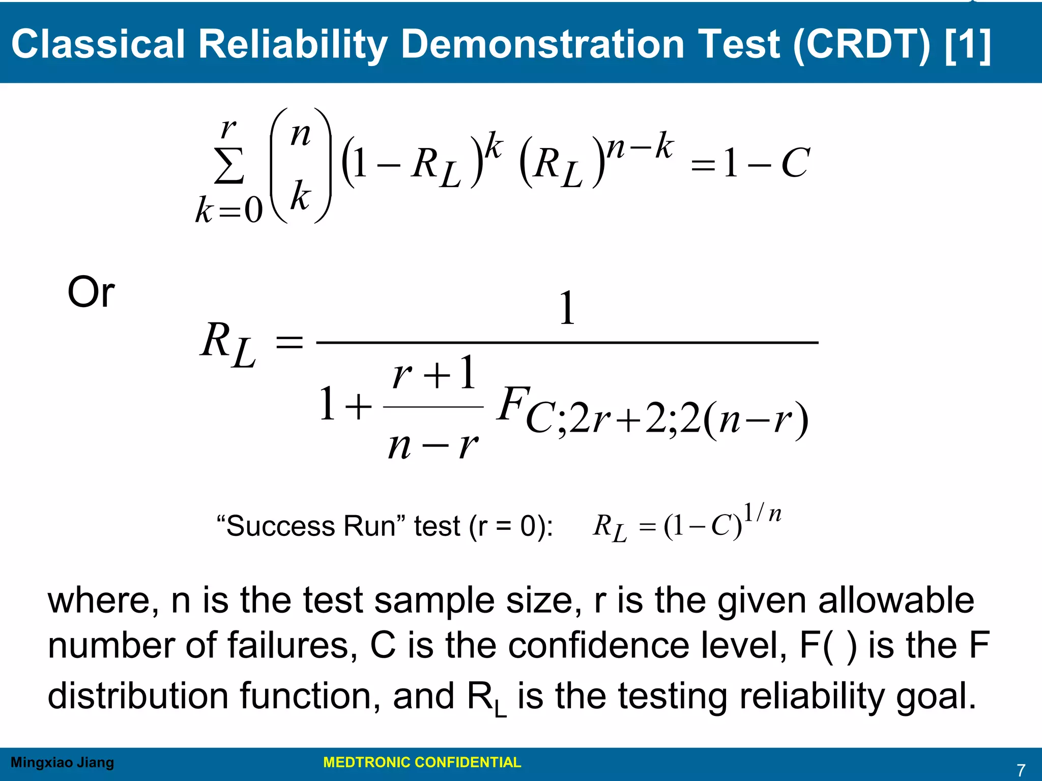 Bayesian reliability demonstration test in a design for reliability ...