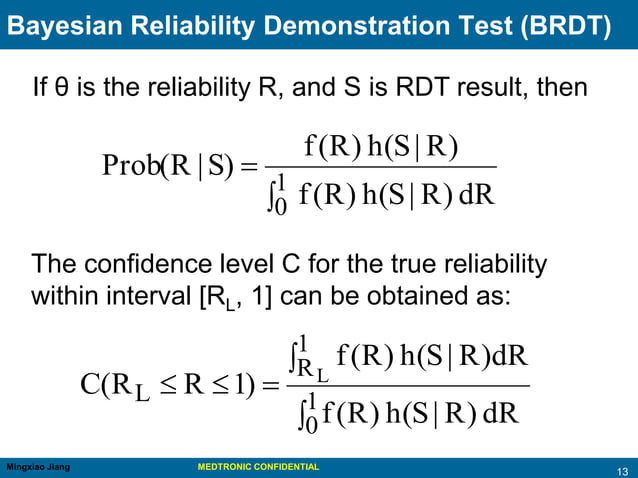 Bayesian reliability demonstration test in a design for reliability ...