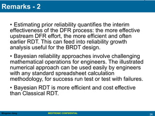 Bayesian reliability demonstration test in a design for reliability ...