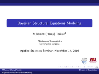 Bayesian Structural Equations Modeling (SEM) | PPT