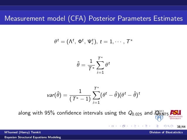 Bayesian Structural Equations Modeling Sem