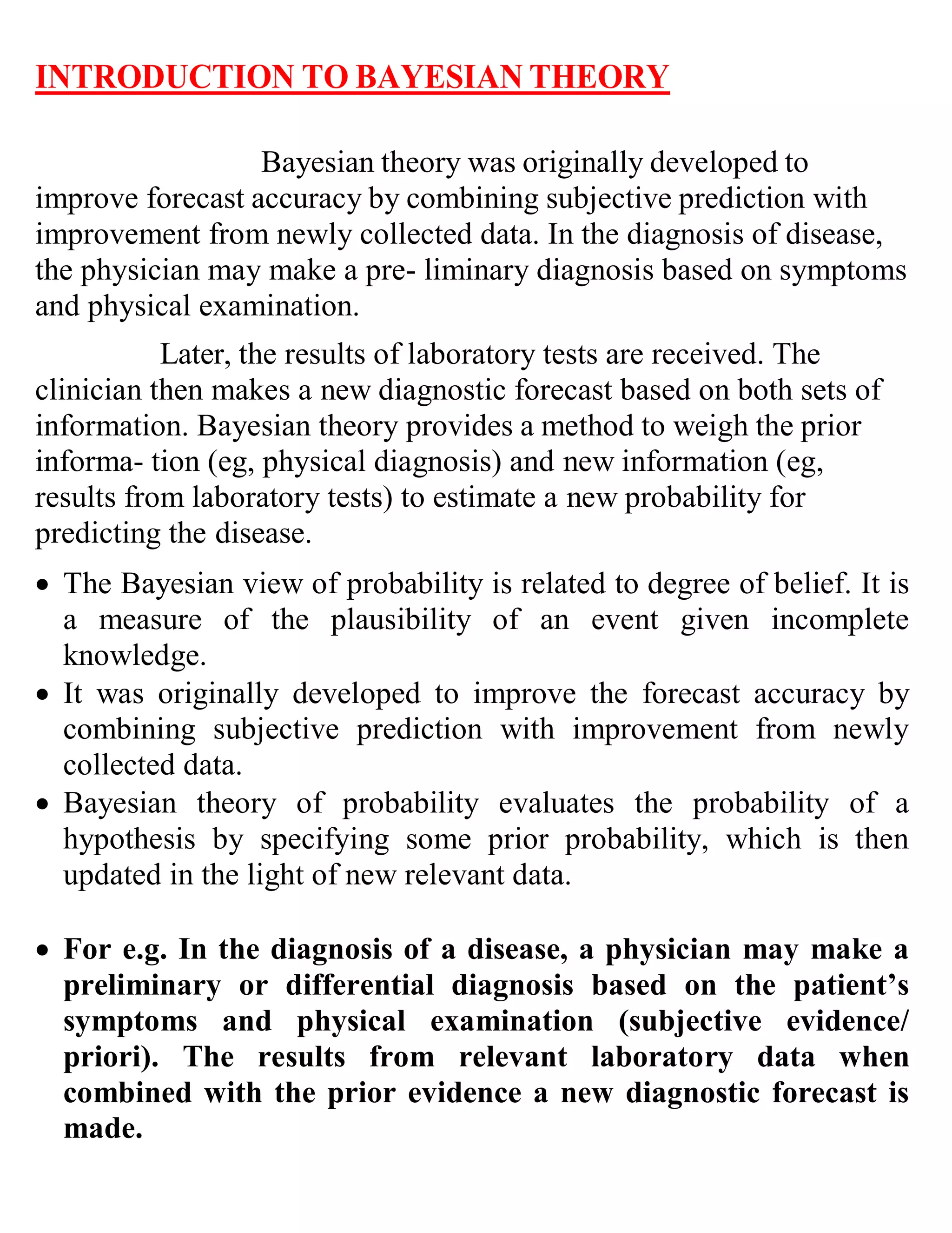 Bayesian theory | PDF