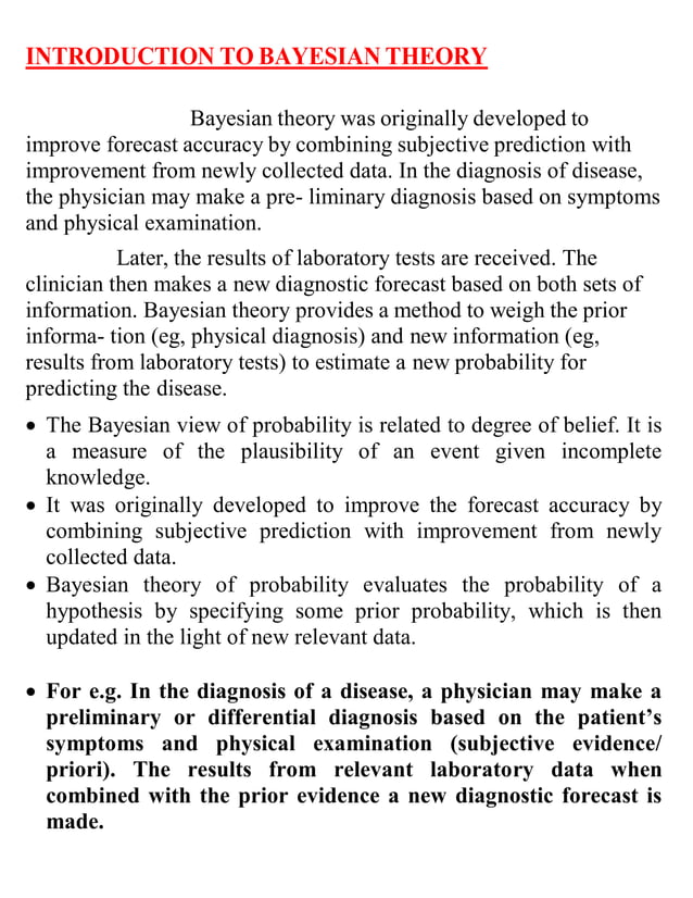 Bayesian theory | PDF