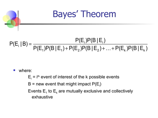 Bayes Law | PPT | Science