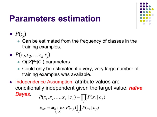 bayesNaive algorithm in machine learning | PPT