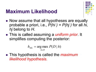 bayesNaive algorithm in machine learning | PPT