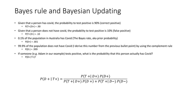 Bayes Rule with a formula for students studying | PPT