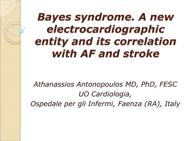 Bayes syndrome and atrial fibrillation and stroke | PDF | Heart and ...
