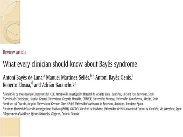 Bayes syndrome and atrial fibrillation and stroke | PDF | Heart and ...