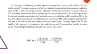 BAYES’ THEOREM, APPLICATIONS AND SOLUTIONS OF PROBLEMS | PPTX
