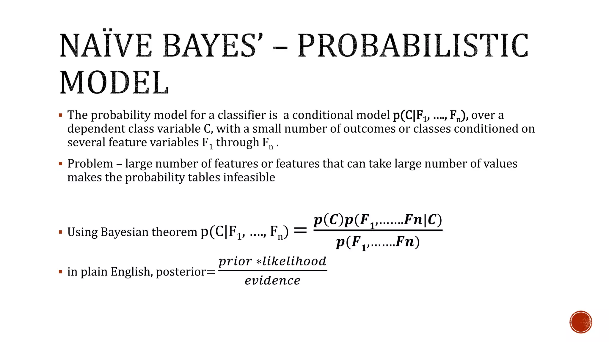 Bayes’ theorem and logistic regression | PPTX