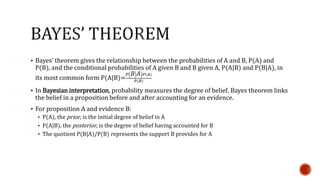 Bayes’ theorem and logistic regression | PPTX