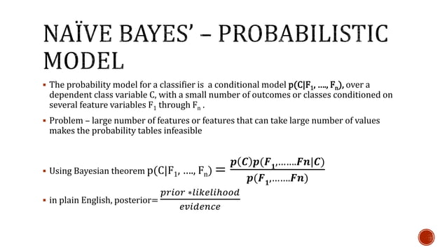 Bayes’ theorem and logistic regression | PPTX