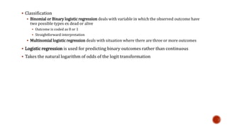 Bayes’ theorem and logistic regression | PPTX
