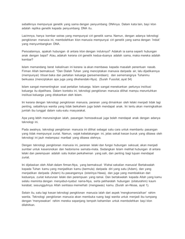 Bayi klon pertama | DOCX