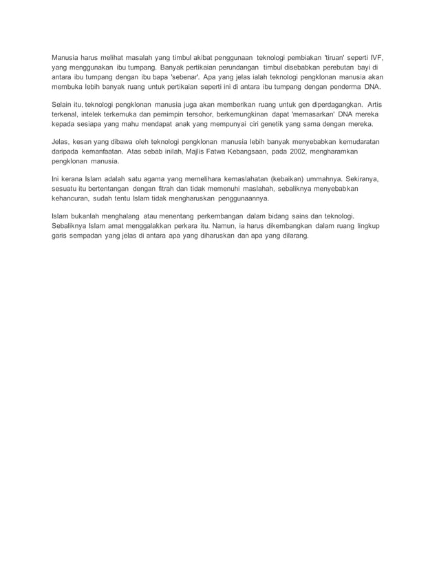 Bayi klon pertama | DOCX