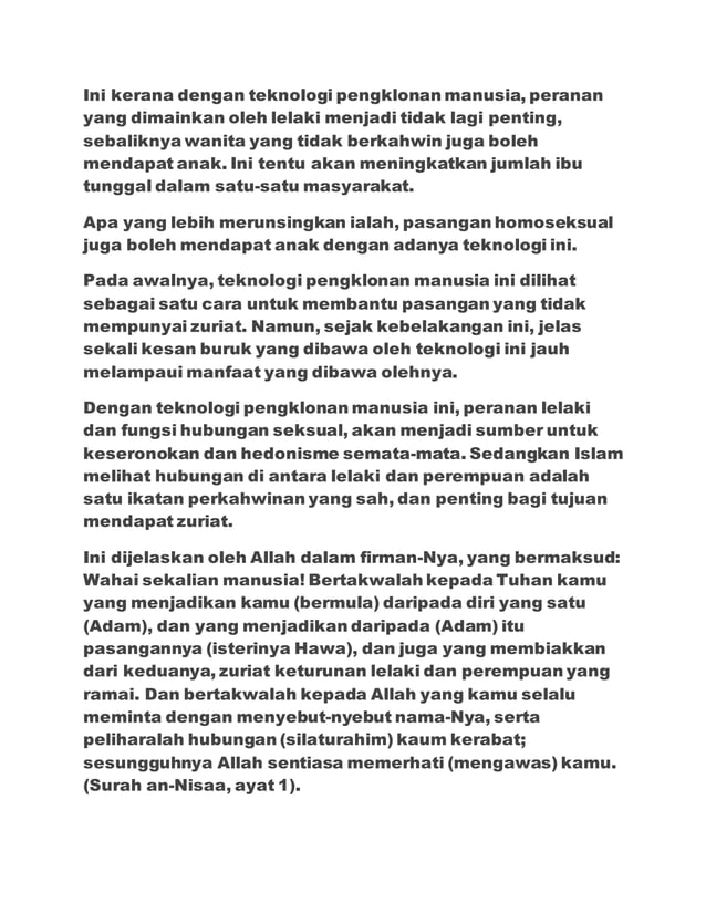 Bayi klon pertama | DOCX