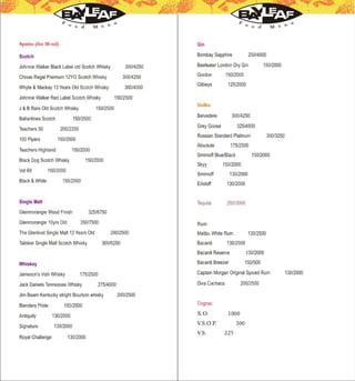 Bayleaf Menu | PDF