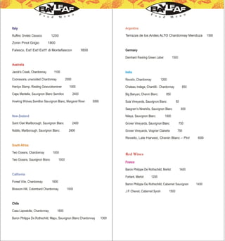 Bayleaf Menu | PDF
