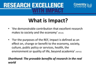 Knowledge mobilisation for research impact; how research can make real ...