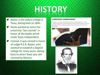 Baylor University | PPTX | College Education | Education