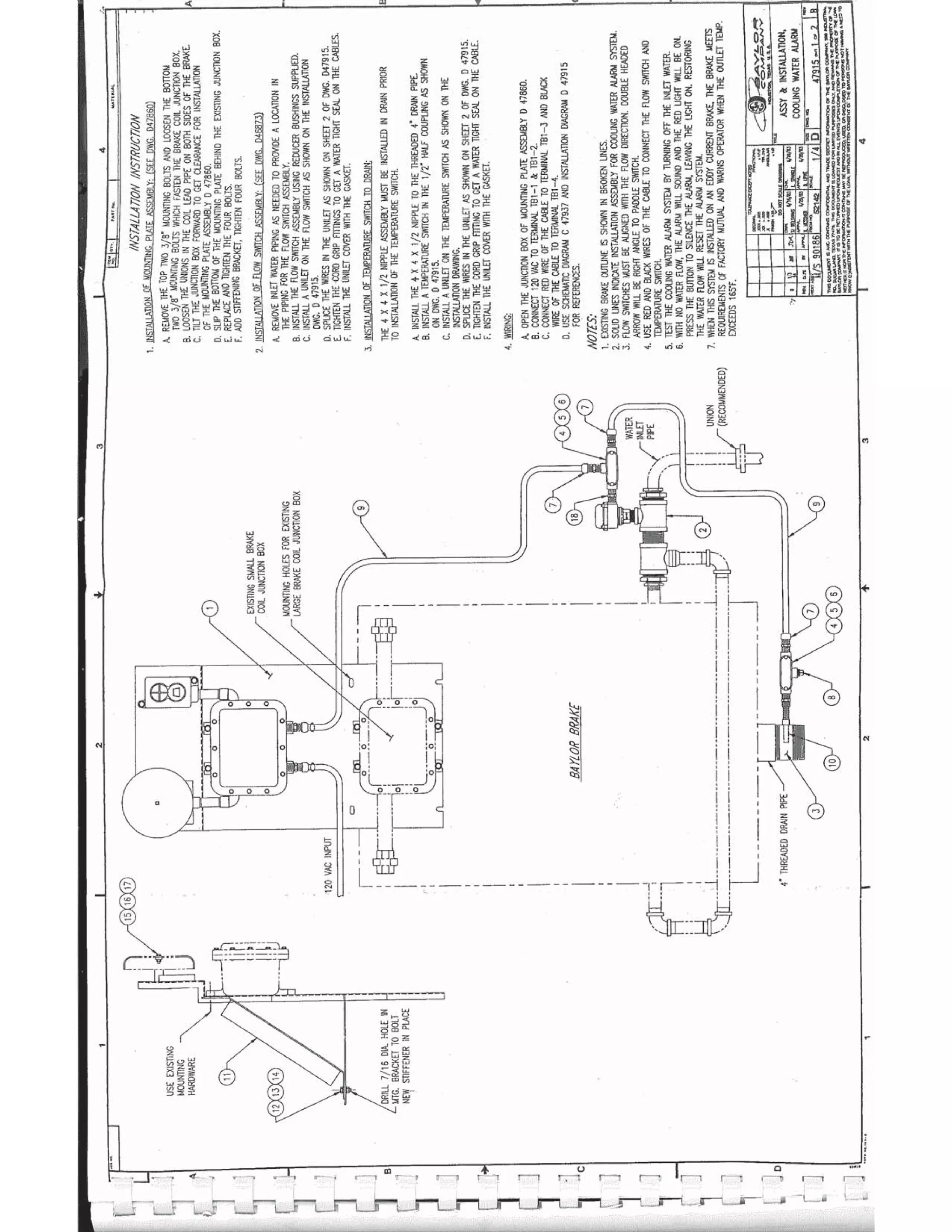 Baylor Elmagco Eddy Current Brake, Model 7838 Installation, Operation ...