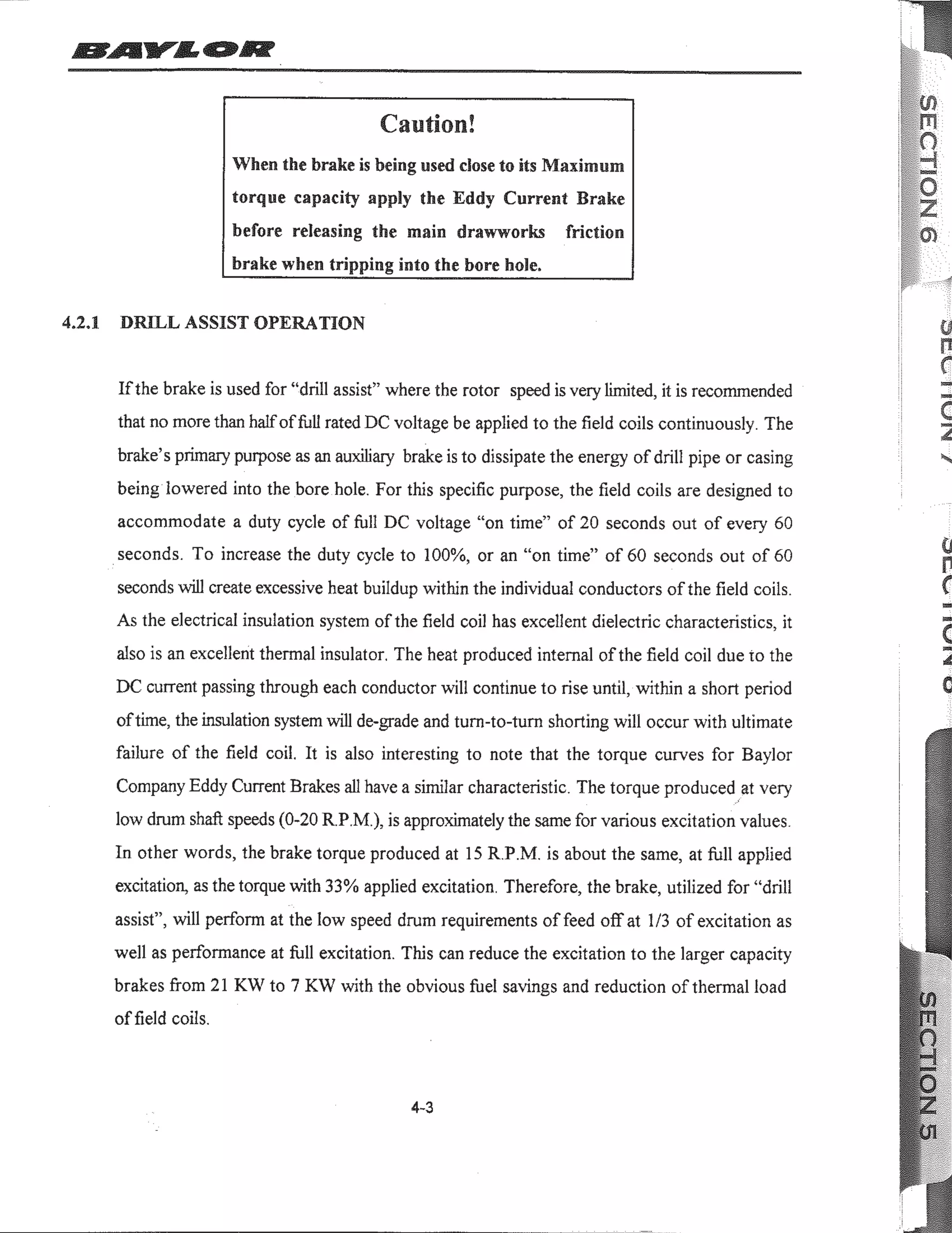 Baylor Elmagco Eddy Current Brake, Model 7838 Installation, Operation ...