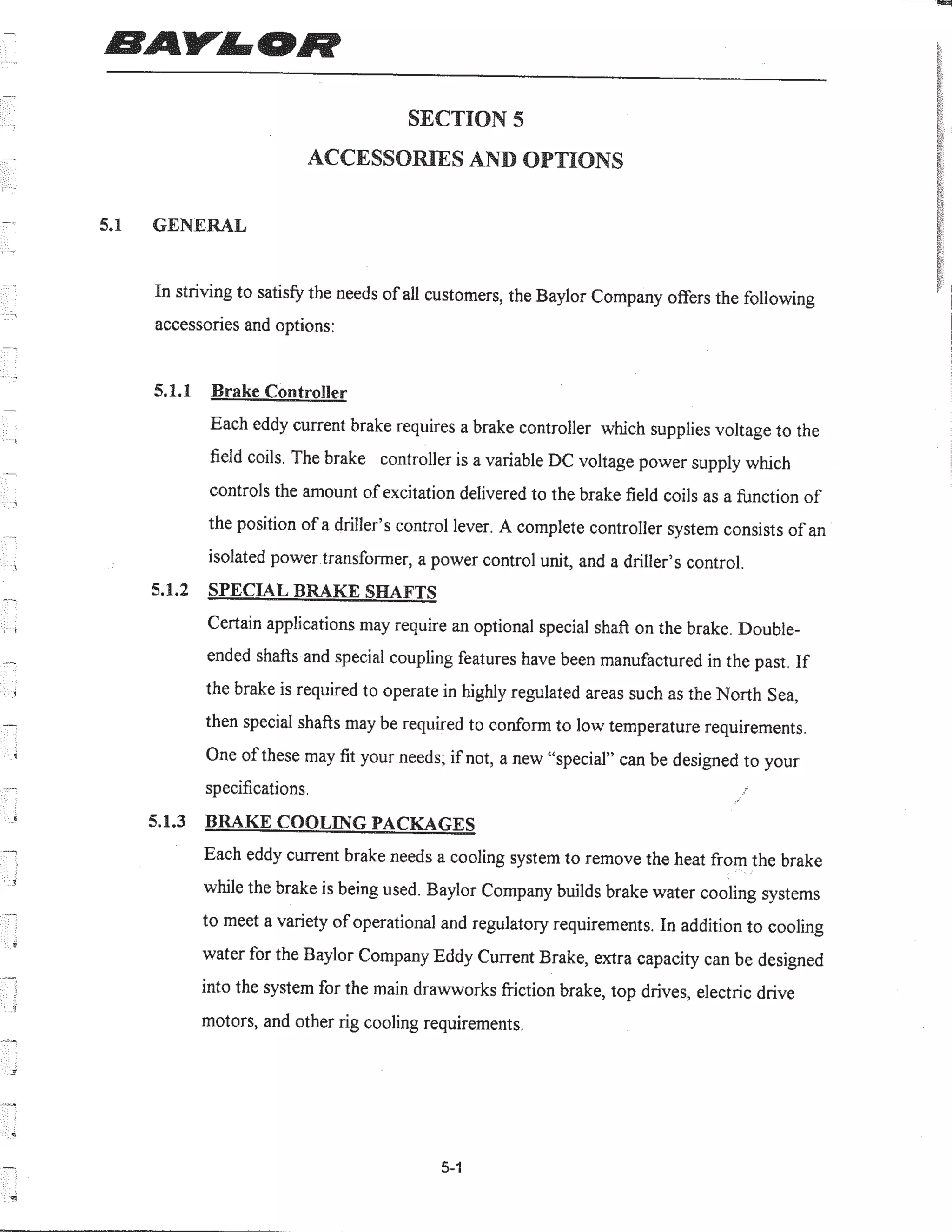 Baylor Elmagco Eddy Current Brake, Model 7838 Installation, Operation ...