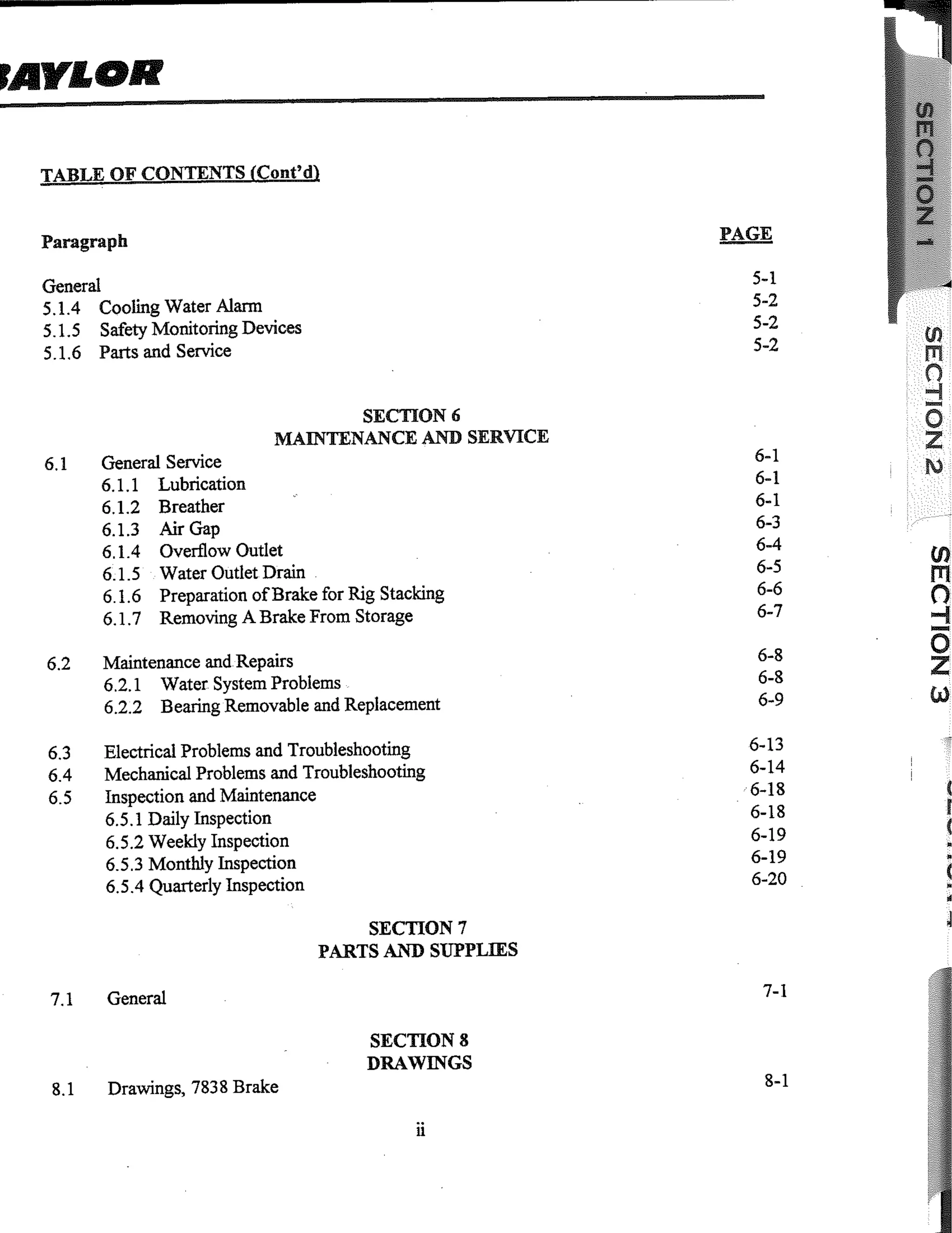 Baylor Elmagco Eddy Current Brake, Model 7838 Installation, Operation ...