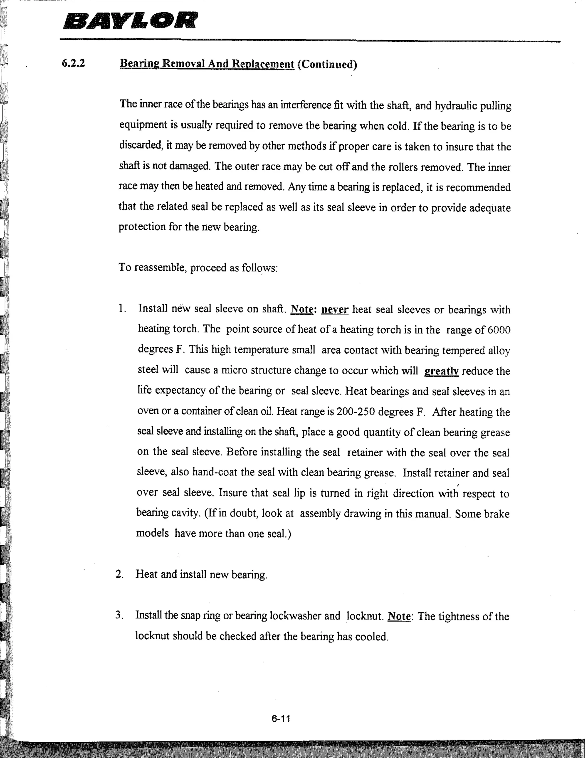 Baylor elmagco eddy current brake, model 7838 maintenance instructions ...