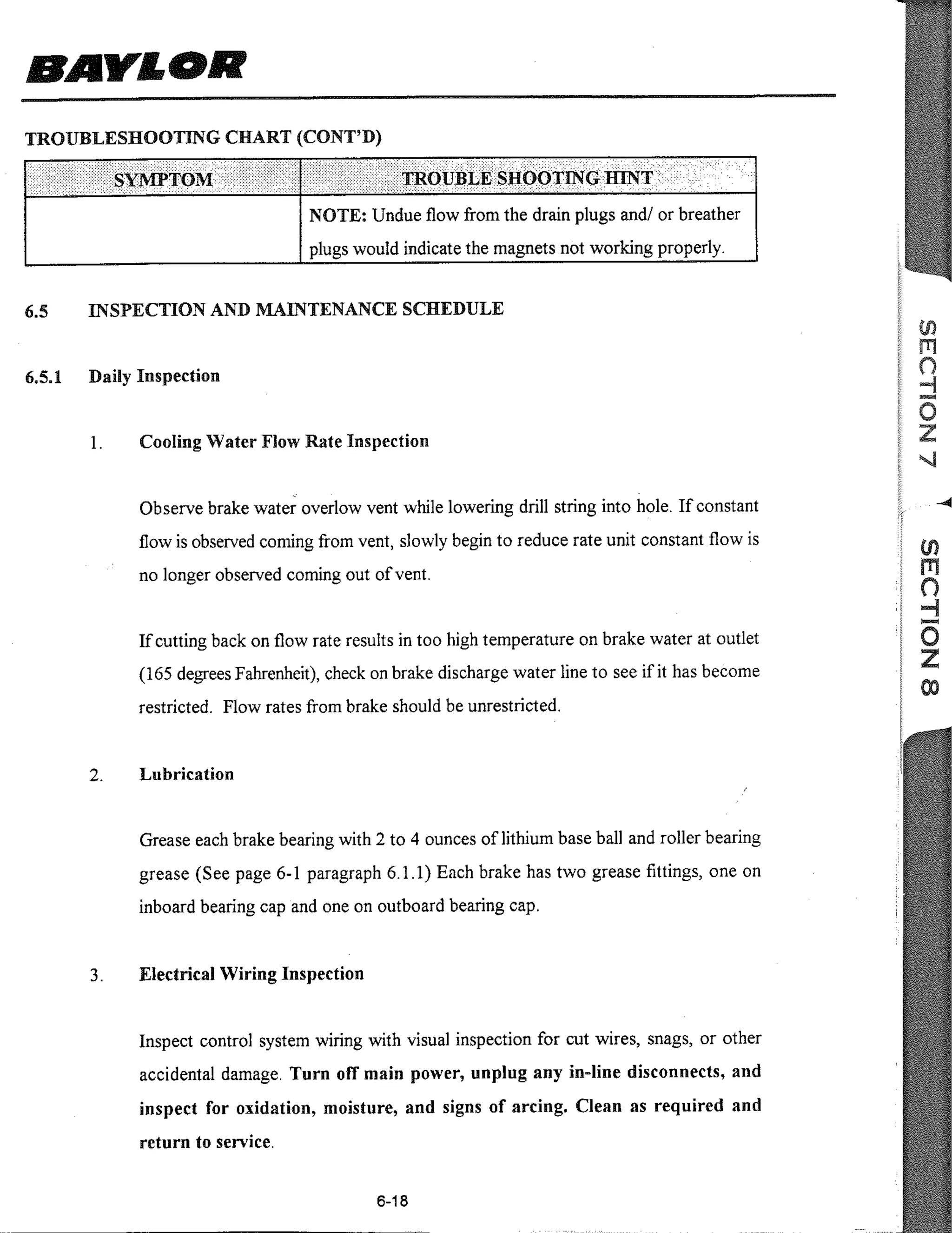 Baylor elmagco eddy current brake, model 7838 maintenance instructions ...
