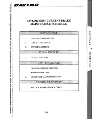 Baylor elmagco eddy current brake, model 7838 maintenance instructions ...