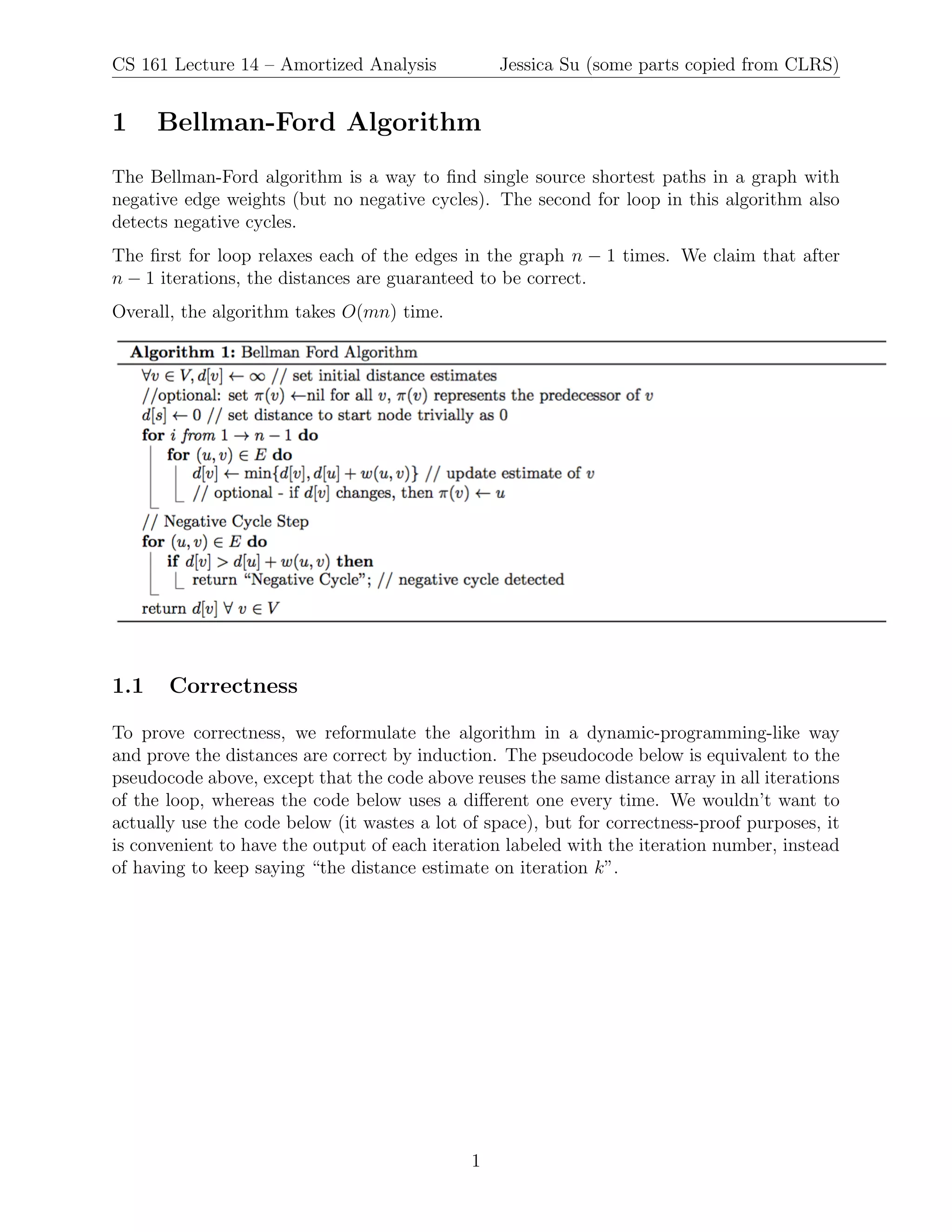 Bellmon Ford Algorithm | PDF
