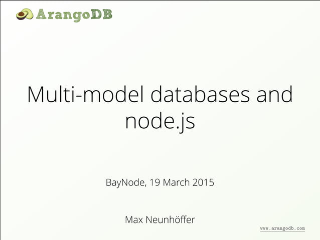 Multi-model databases and node.js