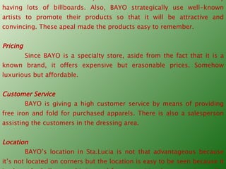 market segmentation BAYO | PPT