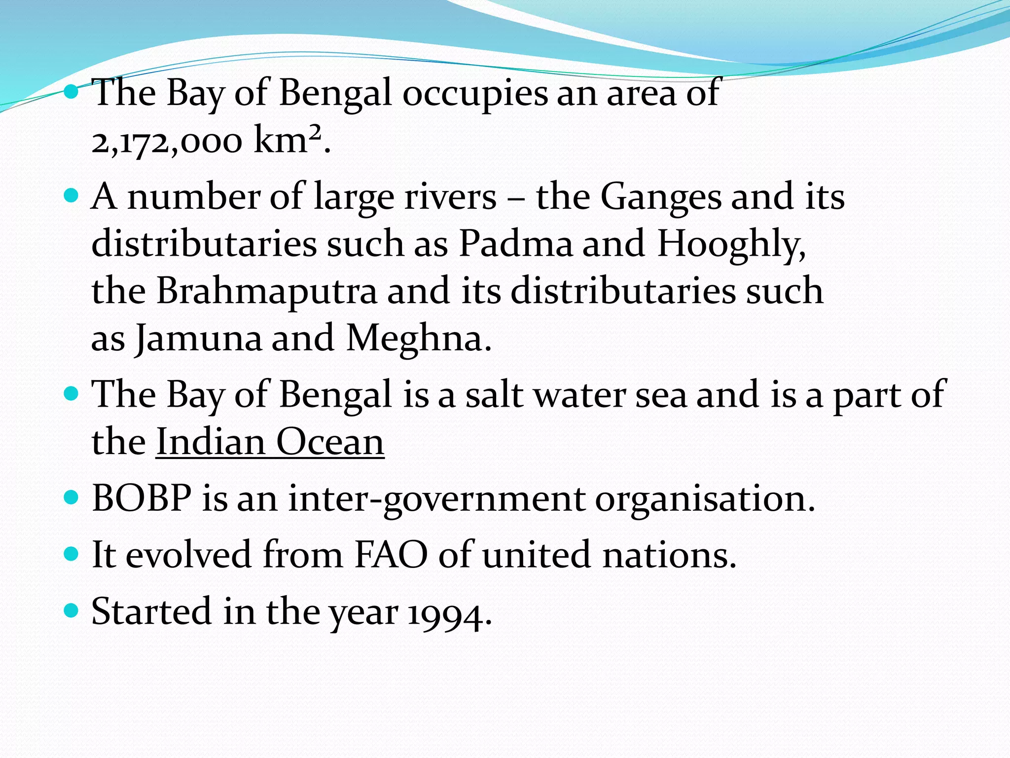 Bay of bengal project | PPTX
