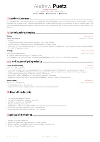 Resume | PDF | Undergraduate Education | College Education