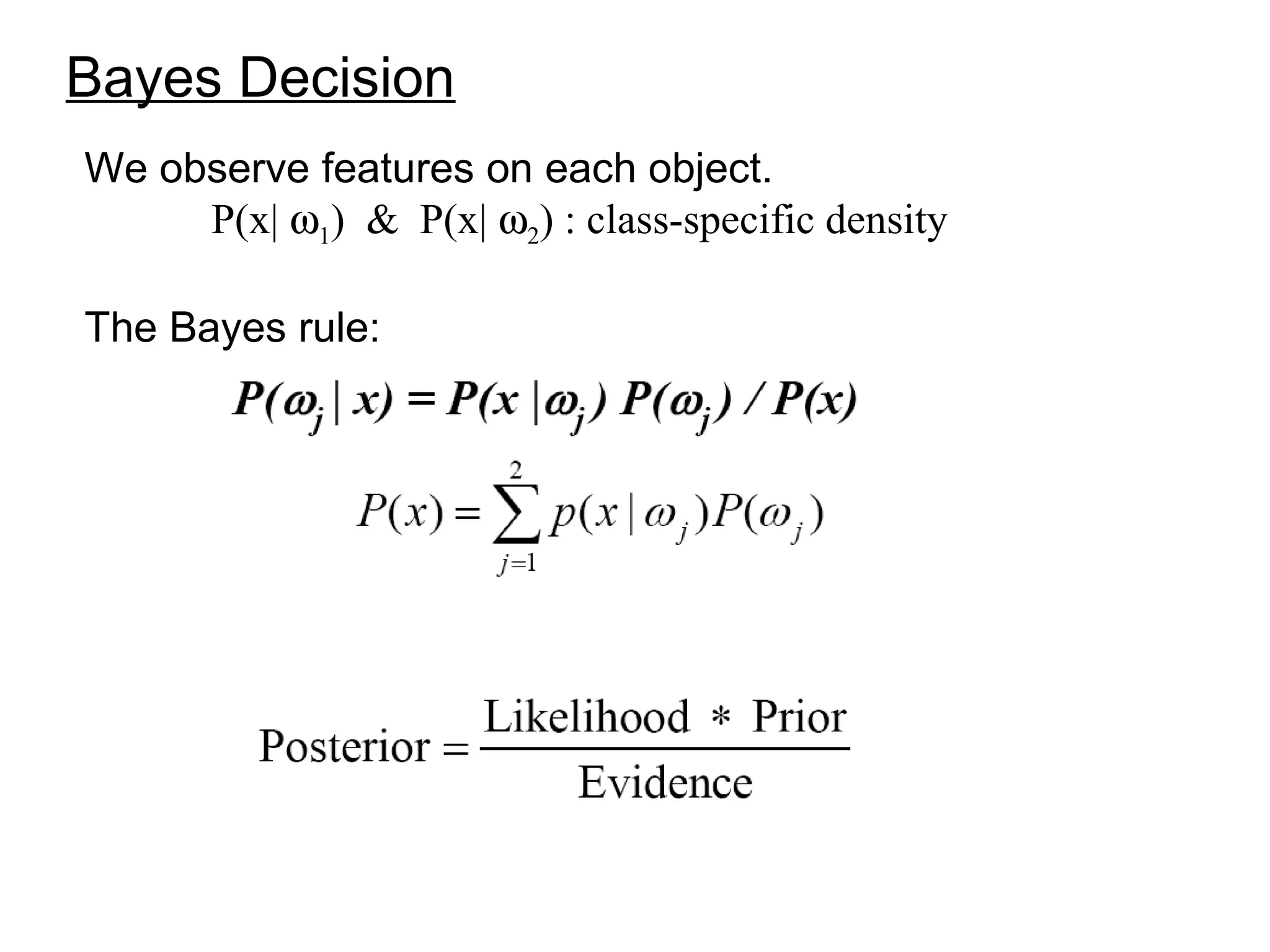Bayseian decision theory | PPT