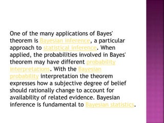 Bays theorem of probability | PPTX