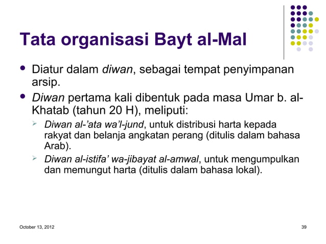 Sejarah Bayt al mal | PPT