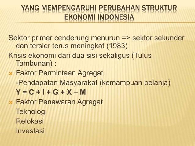 6 perubahan struktur ekonomi | PPT
