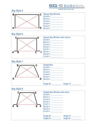 Bay window measuring form | PDF