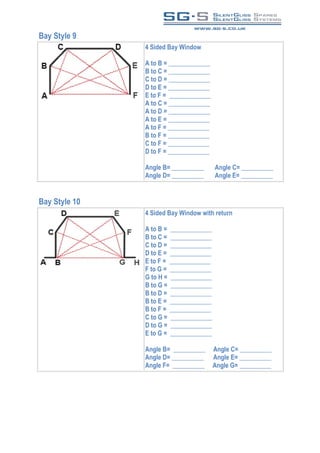 Bay window measuring form | PDF