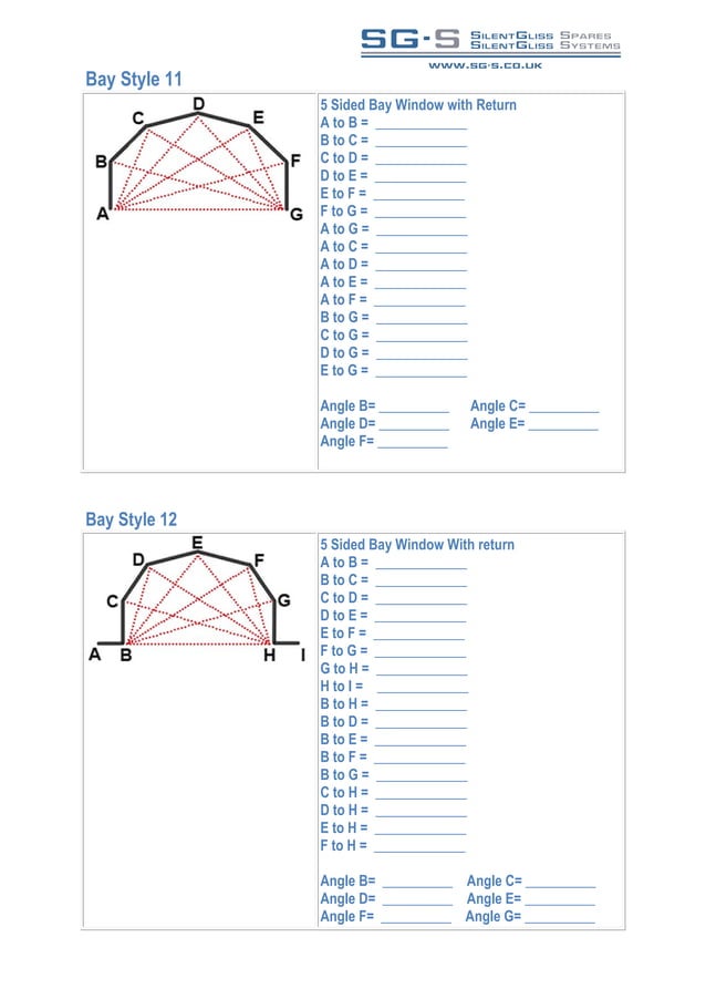 Bay window measuring form | PDF