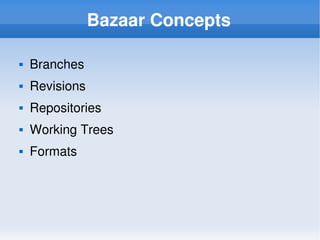 Introduction to Bazaar | PPT